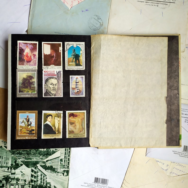 Soviet Postage Stamps Album 125 Pieces Postage Stamps - Etsy