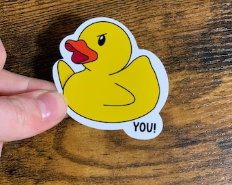 Duck You Sticker, Middle Finger Duck, Funny Animal Stickers, Duck Lover ...