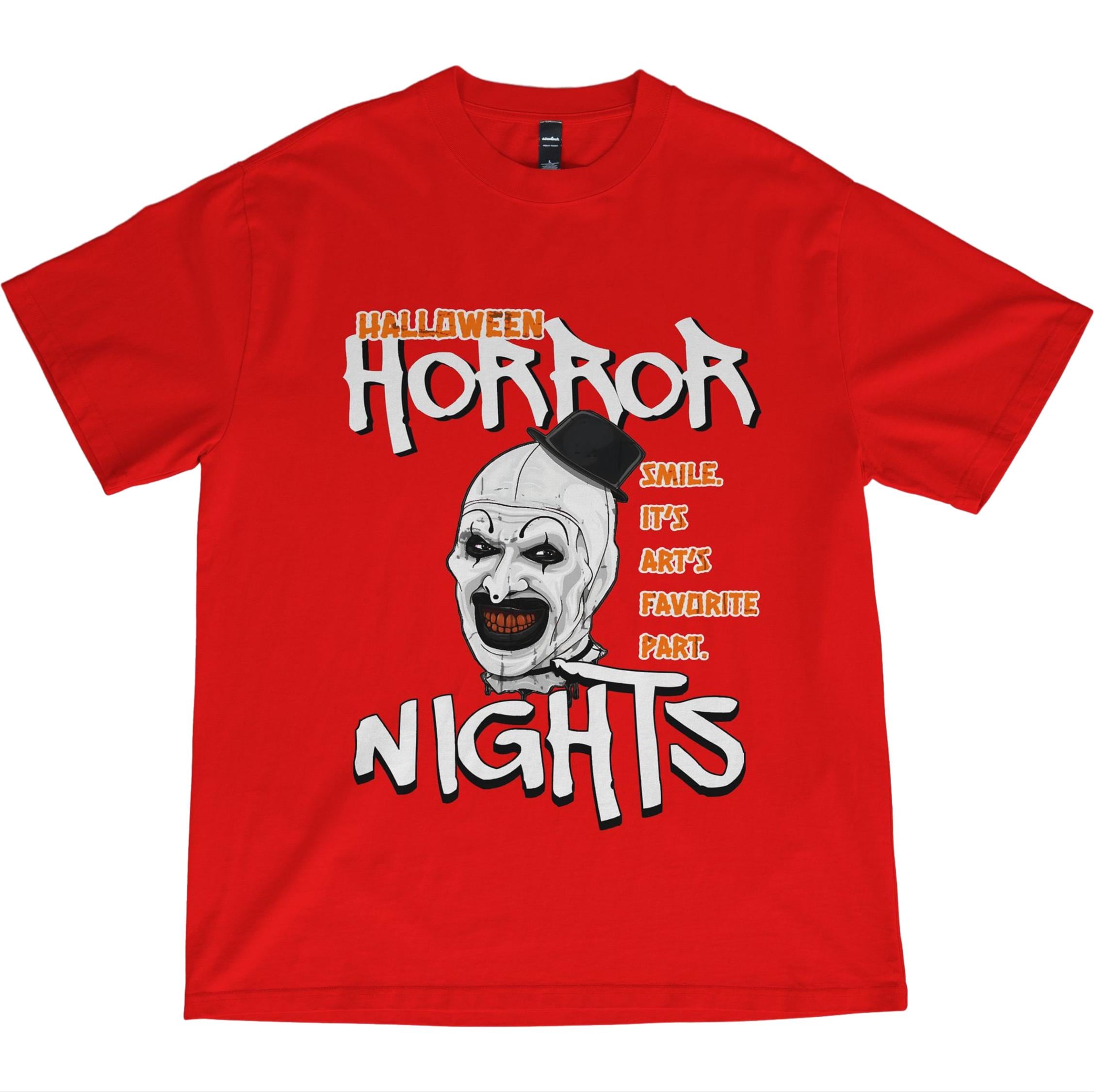 Terrifier T-shirt – 'smile, It's Art's Favorite Part' – Horror Clown ...