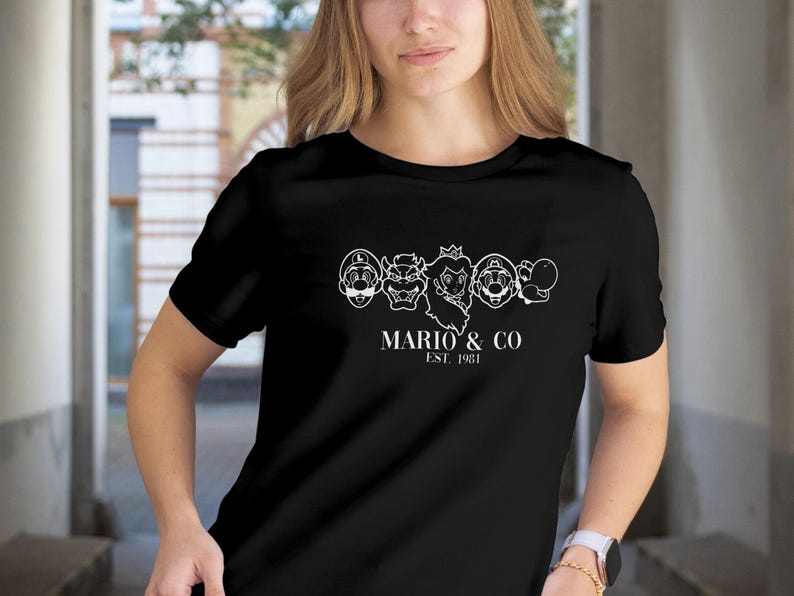 Mario Theme Park Vacation Tee: Super Mario Land Family Matching Shirt ...