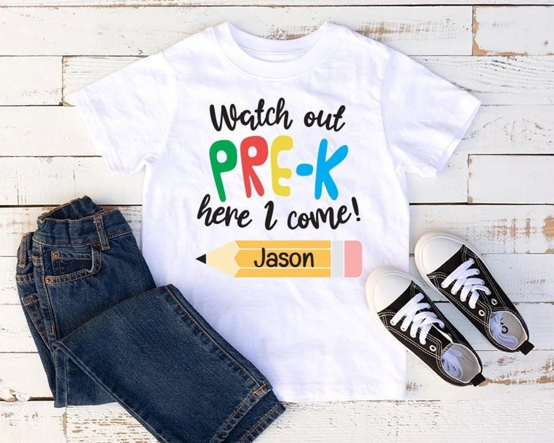 Preschool Shirt, Pre-k T-shirt, Pre-k Day Tee, First Day of Pre-k T ...
