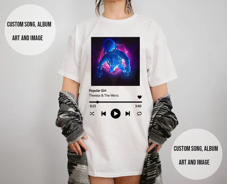 Custom Album Cover Shirt: Personalized Song Tee, Hoodie, Sweatshirt - Etsy