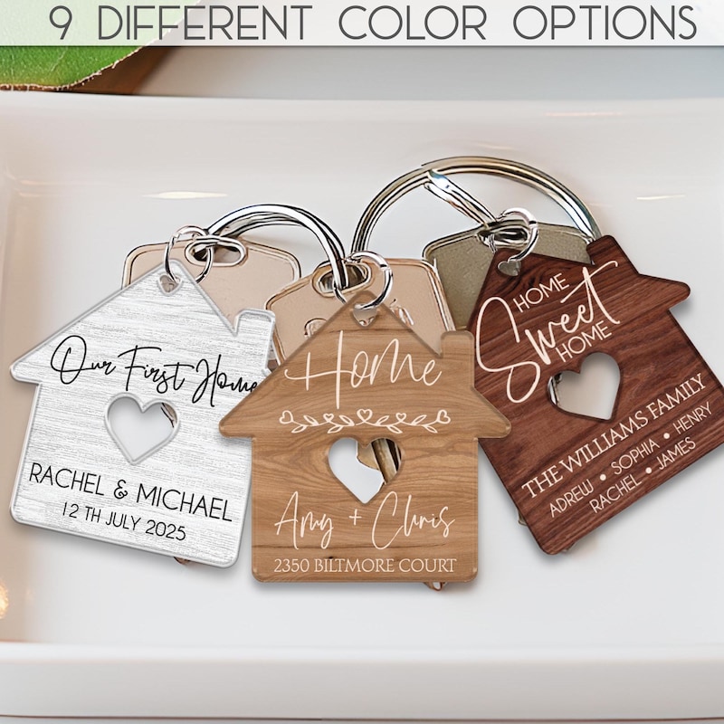 Home Keychain - Etsy