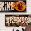 Hanging Wooden Letters, Sports Theme, Baseball, Football, Soccer ...