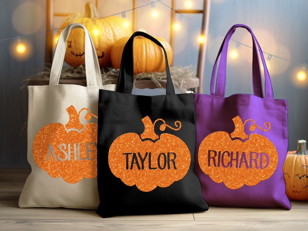 Personalized Halloween Tote Bag Trick or Treat Tote Bag - Etsy