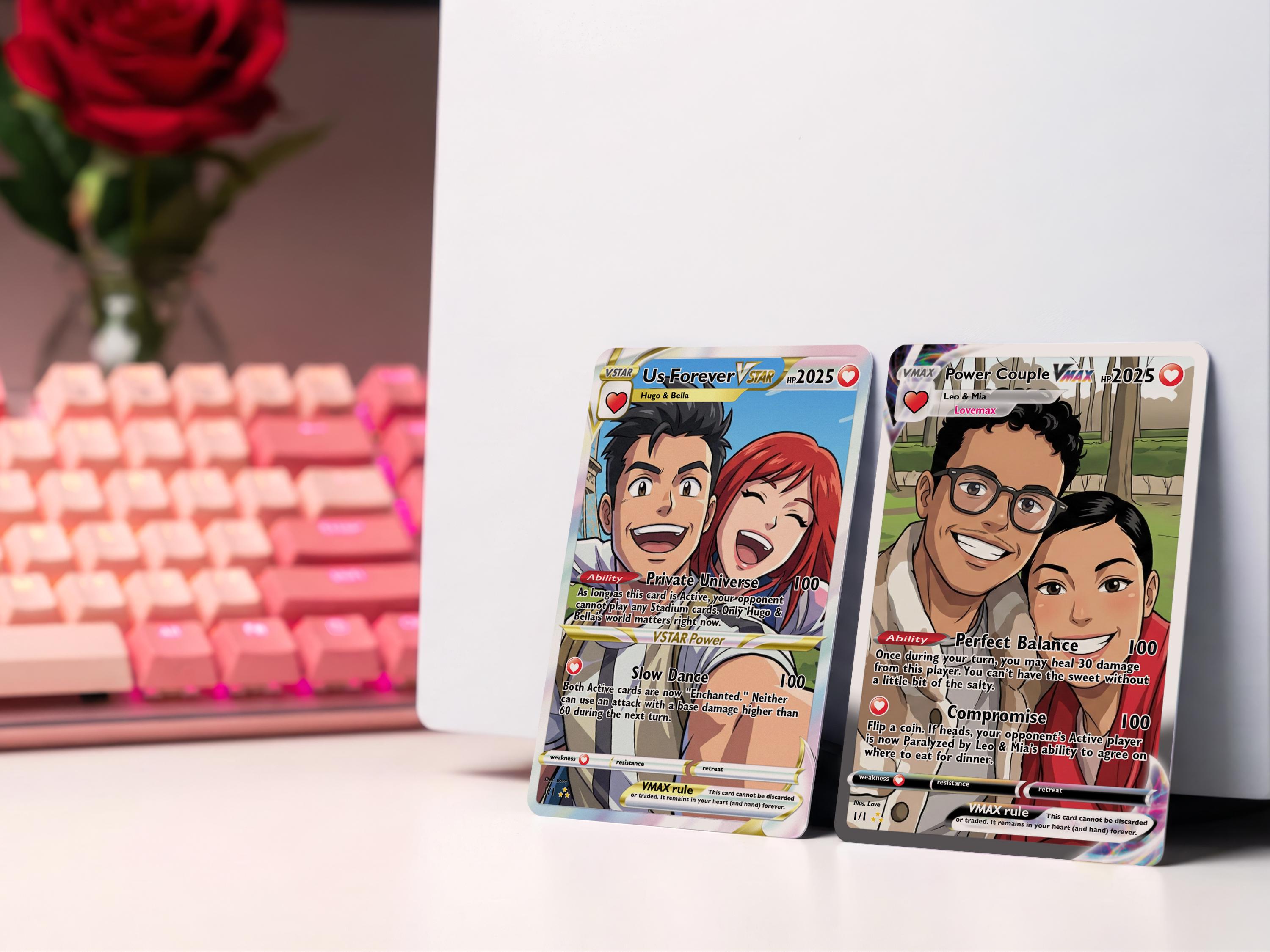 Anniversary Card, Retro Anime Photo Card, Personalized Valentine Gifts ...