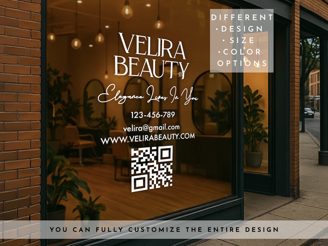 Personalized Business Window Sticker, Your Company Name Sticker ...