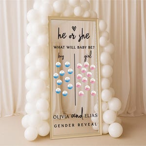 Baby Shower Party Decor, Gender Reveal Voting Board, Boy or Girl ...