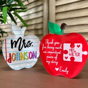 Teacher Appreciation Gifts, Personalized Teacher Gift Idea, Apple ...
