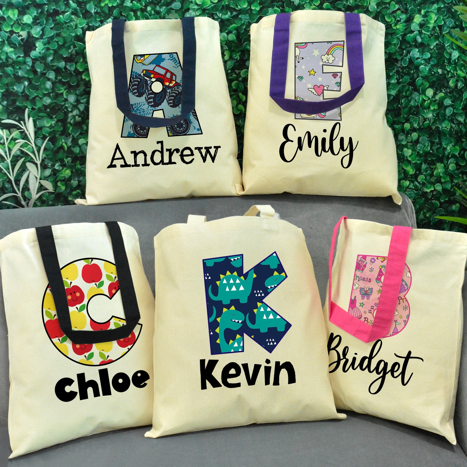 Personalized Kids Name Tote Bag Library Tote for Kids Children - Etsy