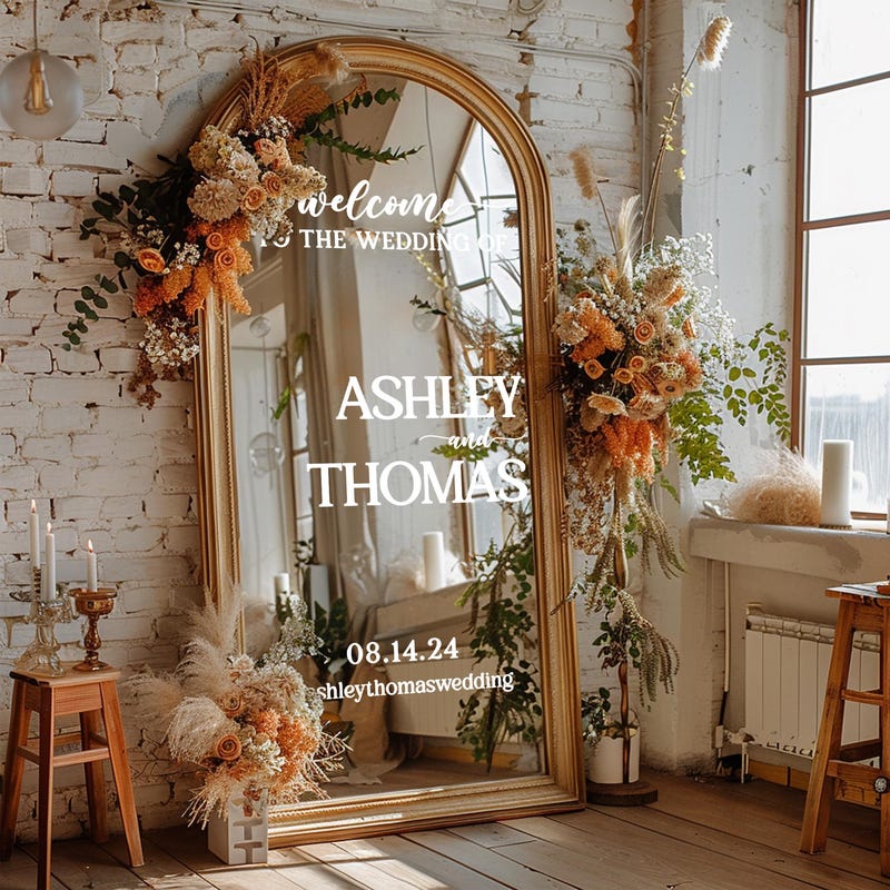 Wedding Welcome Mirror - Etsy