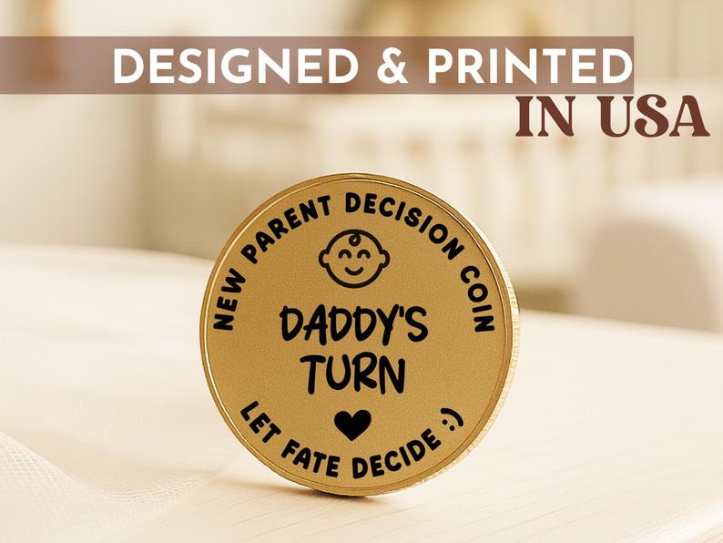 New Parent Decision Flip Coin, New Mom Gifts, Funny Decision Coin, Baby ...