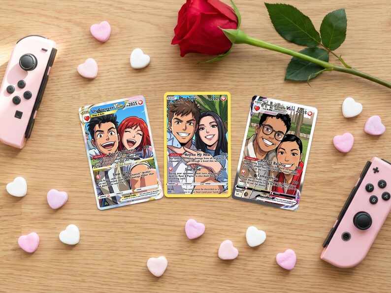 Anniversary Card, Retro Anime Photo Card, Personalized Valentine Gifts ...