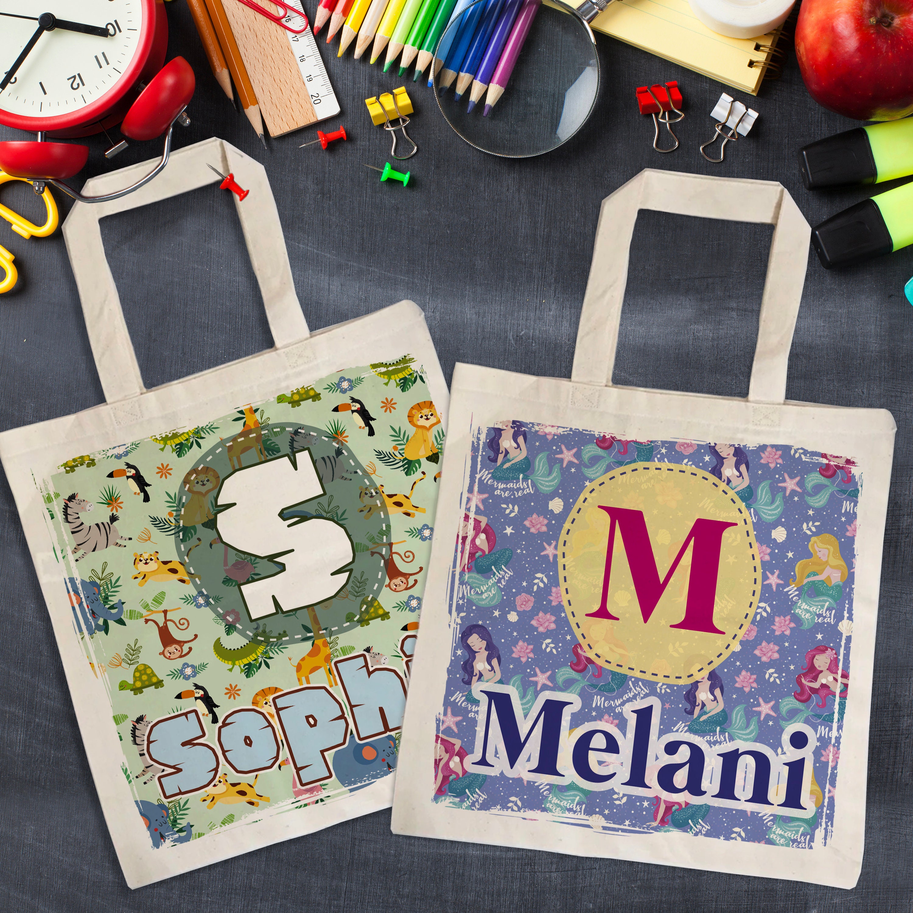 Personalized Kids Name Tote Bag Library Tote for Kids Children - Etsy