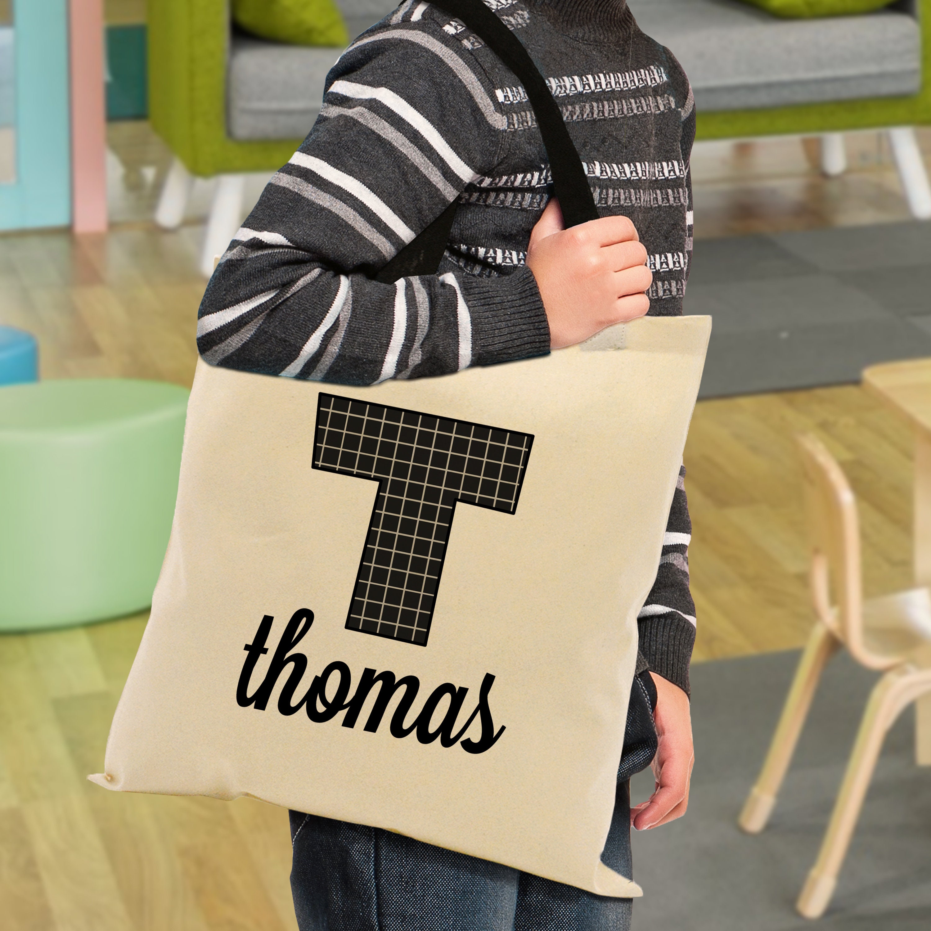 Personalized Kids Name Tote Bag Library Tote for Kids Children - Etsy