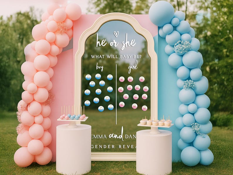 Baby Shower Party Decor, Gender Reveal Voting Board, Boy or Girl ...