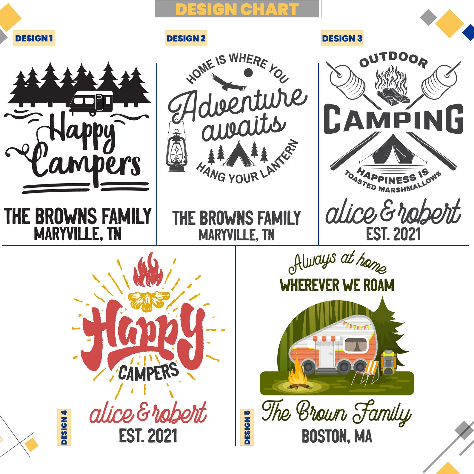 Personalized Camping Flag, Camp Name Sign, Custom Garden Flag, Camper ...