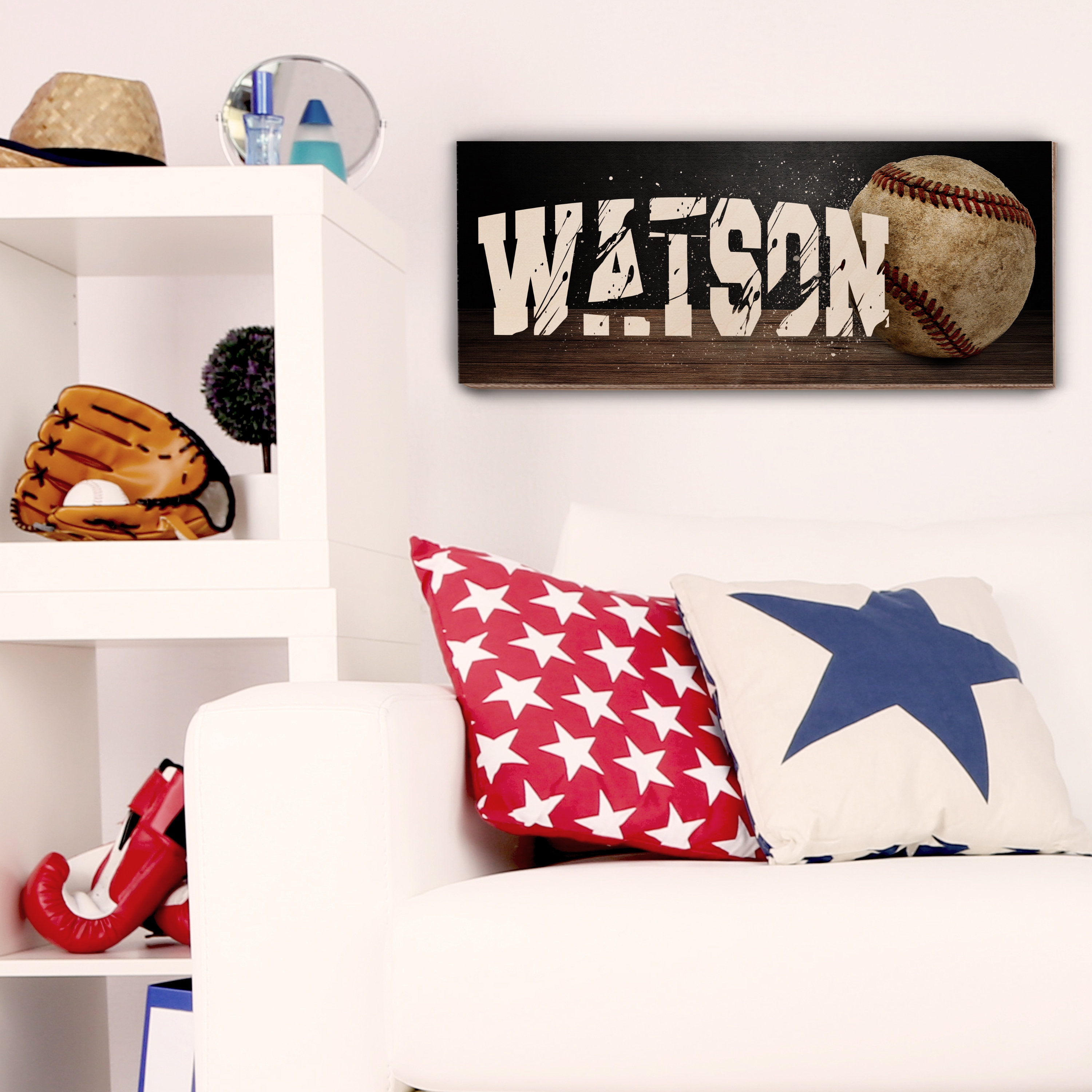 Personalized Sport Wood Sign, Custom Baseball Name Sign, Sport Team ...