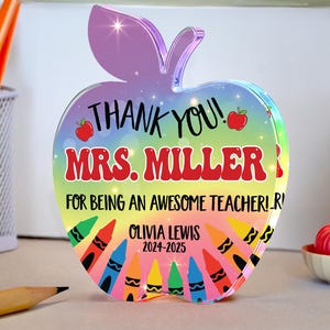 Teacher Appreciation Gifts, Apple Plaque for Teacher, Personalized ...