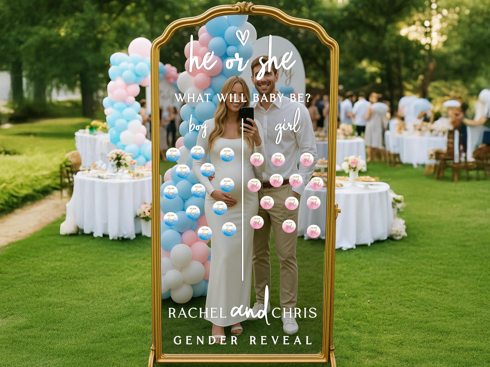 Baby Shower Party Decor, Gender Reveal Voting Board, Boy or Girl ...