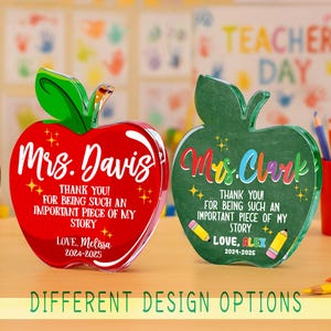 Teacher Appreciation Gifts, Apple Plaque for Teacher, Personalized ...