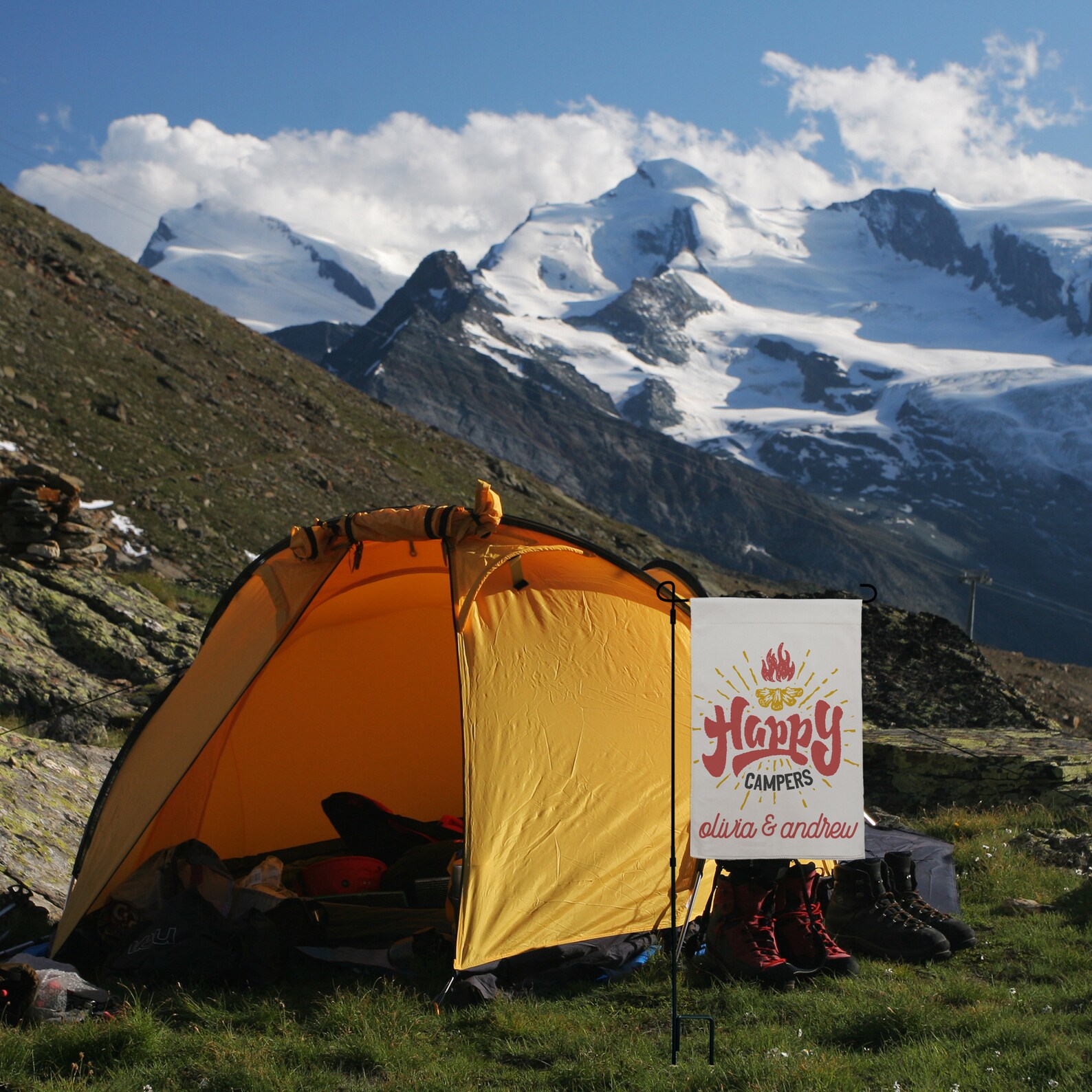 Personalized Camping Flag Camp Name Sign Custom Garden Flag Camper Gift ...