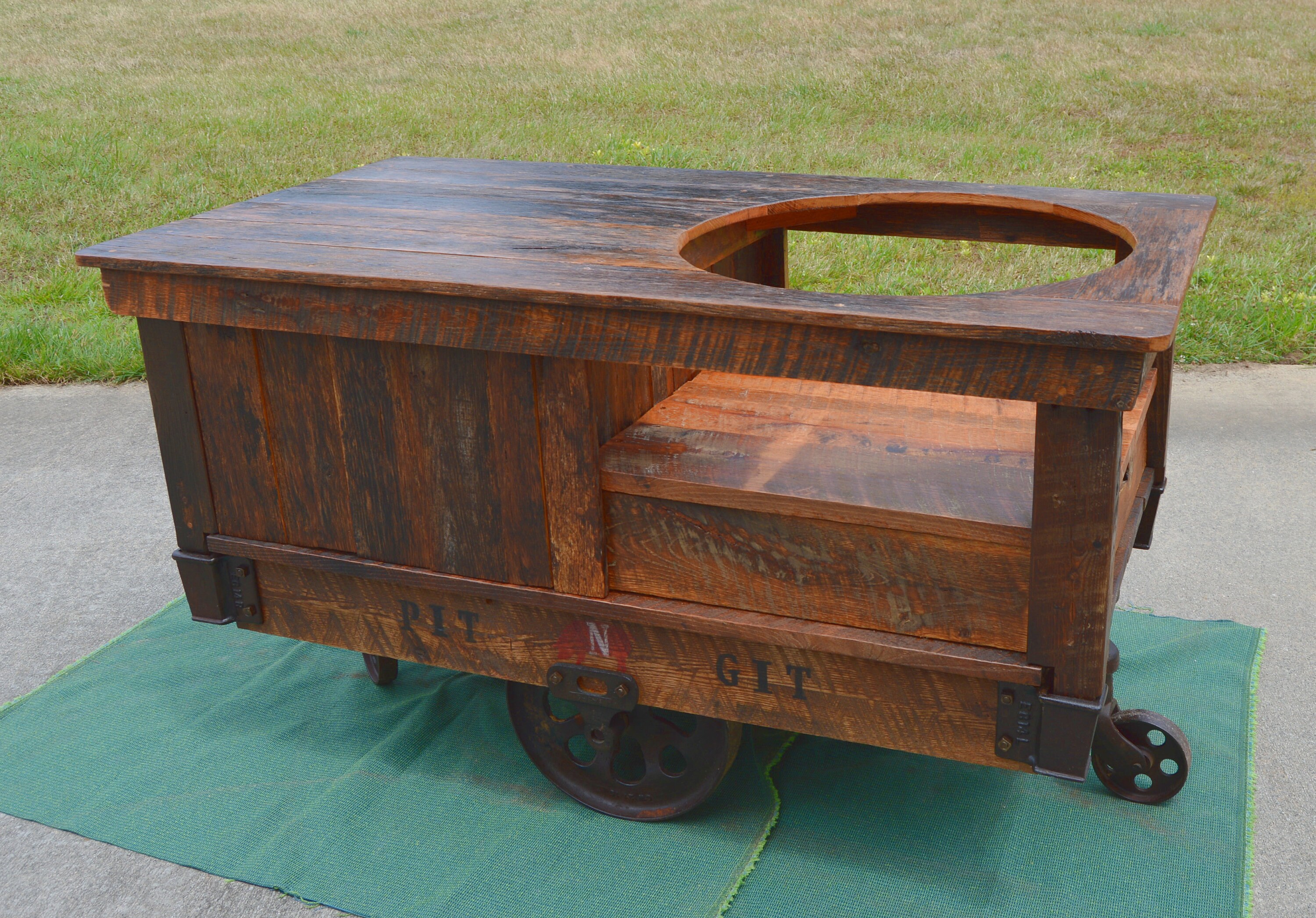 XL BGE Mobile Grill Table/stand Cabinet pickup Only in NC pit N Git ...