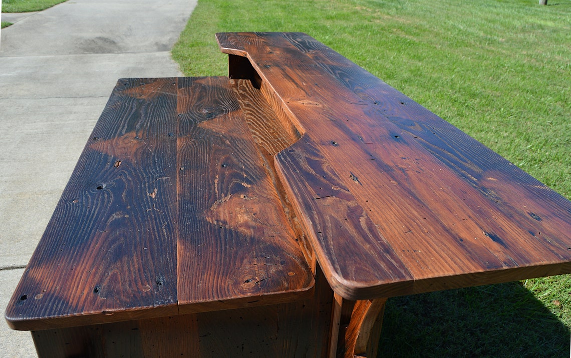 Reclaimed Wormy Chestnut Barn Wood Bar/island, Cedar Drawers -*pickup ...