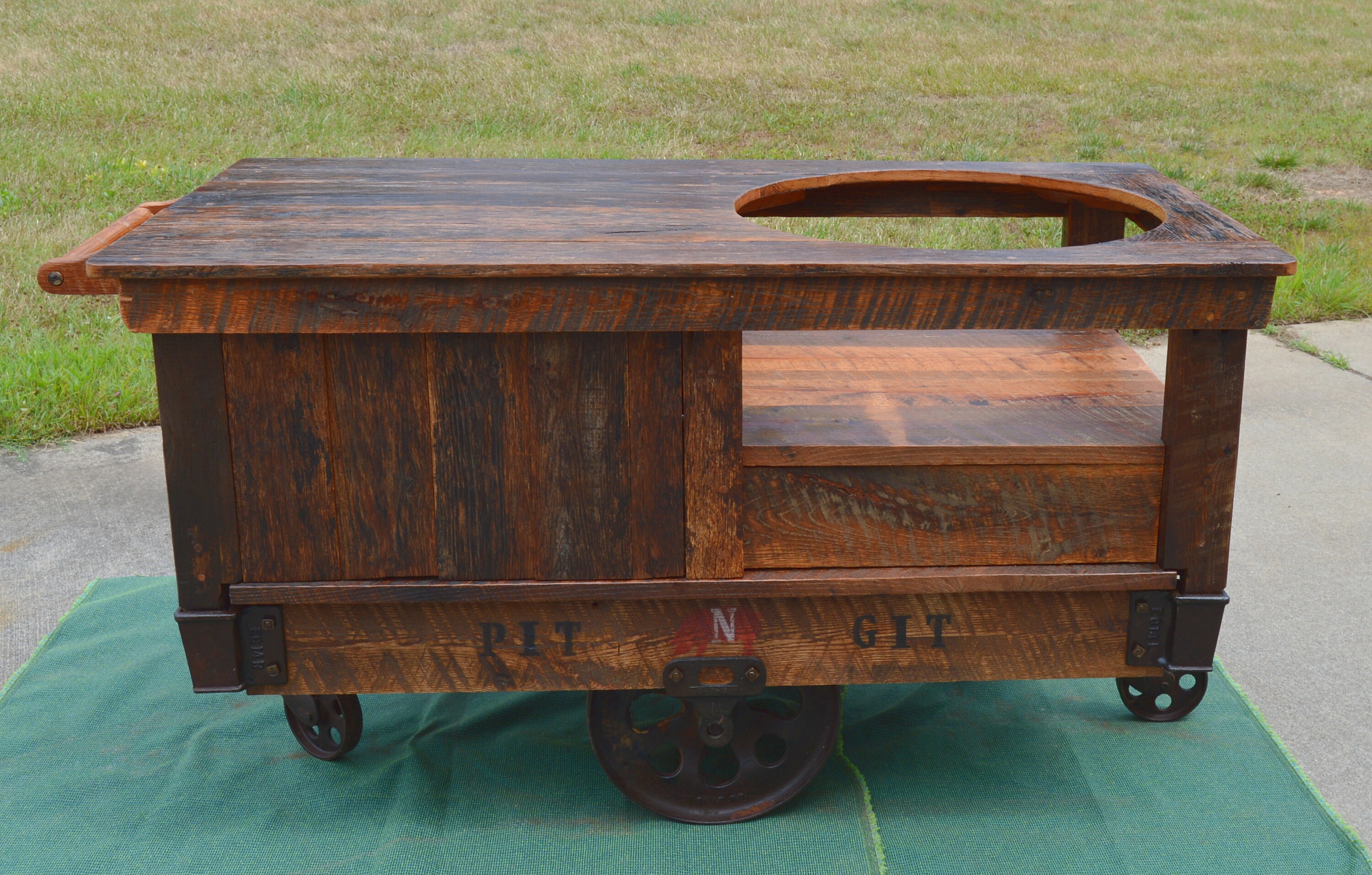 XL BGE Mobile Grill Table/stand Cabinet pickup Only in NC pit N Git ...