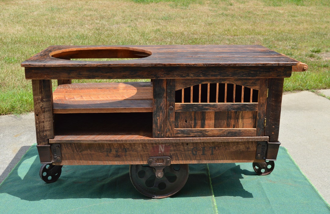 XL BGE Mobile Grill Table/stand Cabinet **pickup Only in NC** "pit N ...