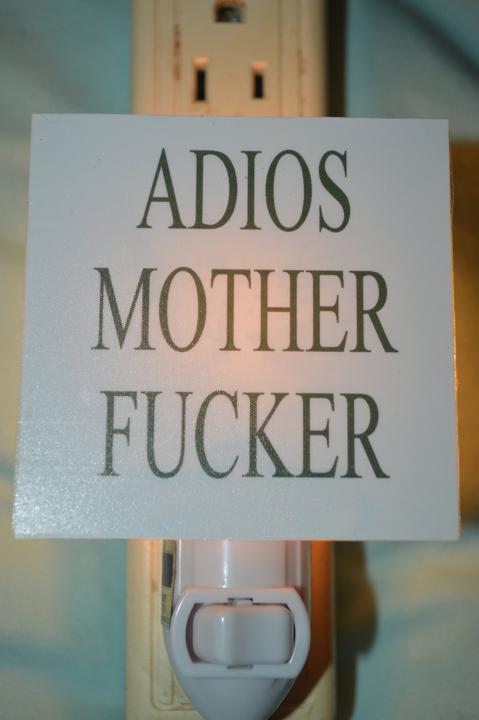 Fresh & Funny Adios Mother Fucker Night Light Nightlight | Etsy