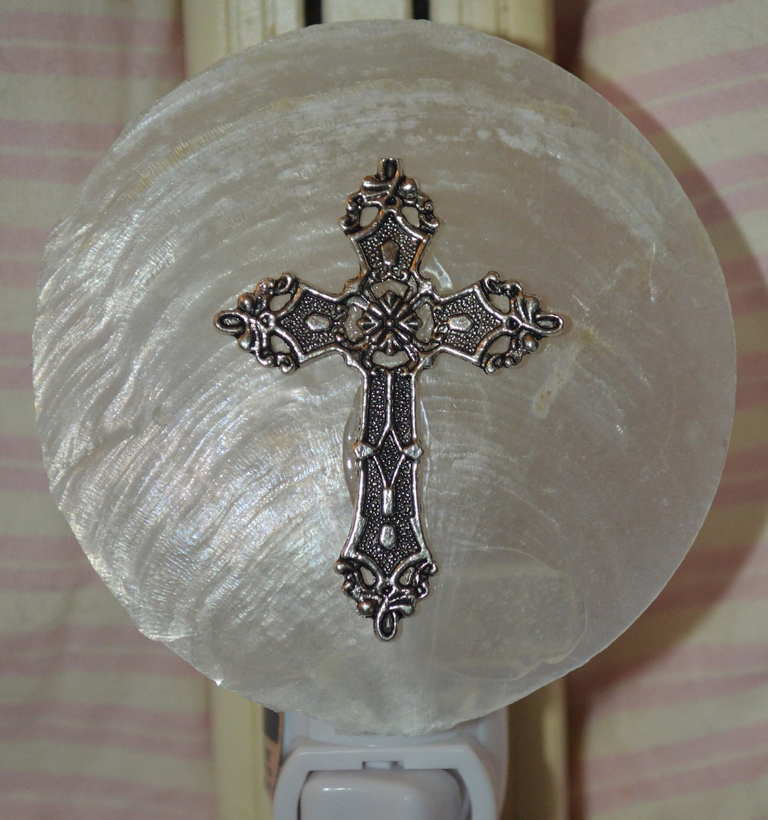 ETSY BEST SELLER Religious Spiritual Metal Cross Night Light Nightlight ...