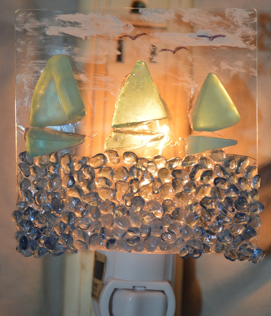 ETSY BEST SELLER NL111 Coastal Seaglass Sailing Summer Winds Sailboat ...