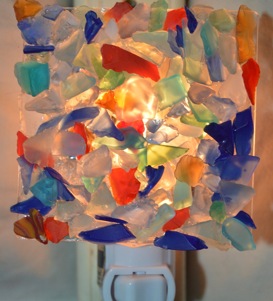 ETSY BEST SELLER NL110 Coastal Multi Colored Rainbow Seaglass Sea Glass ...