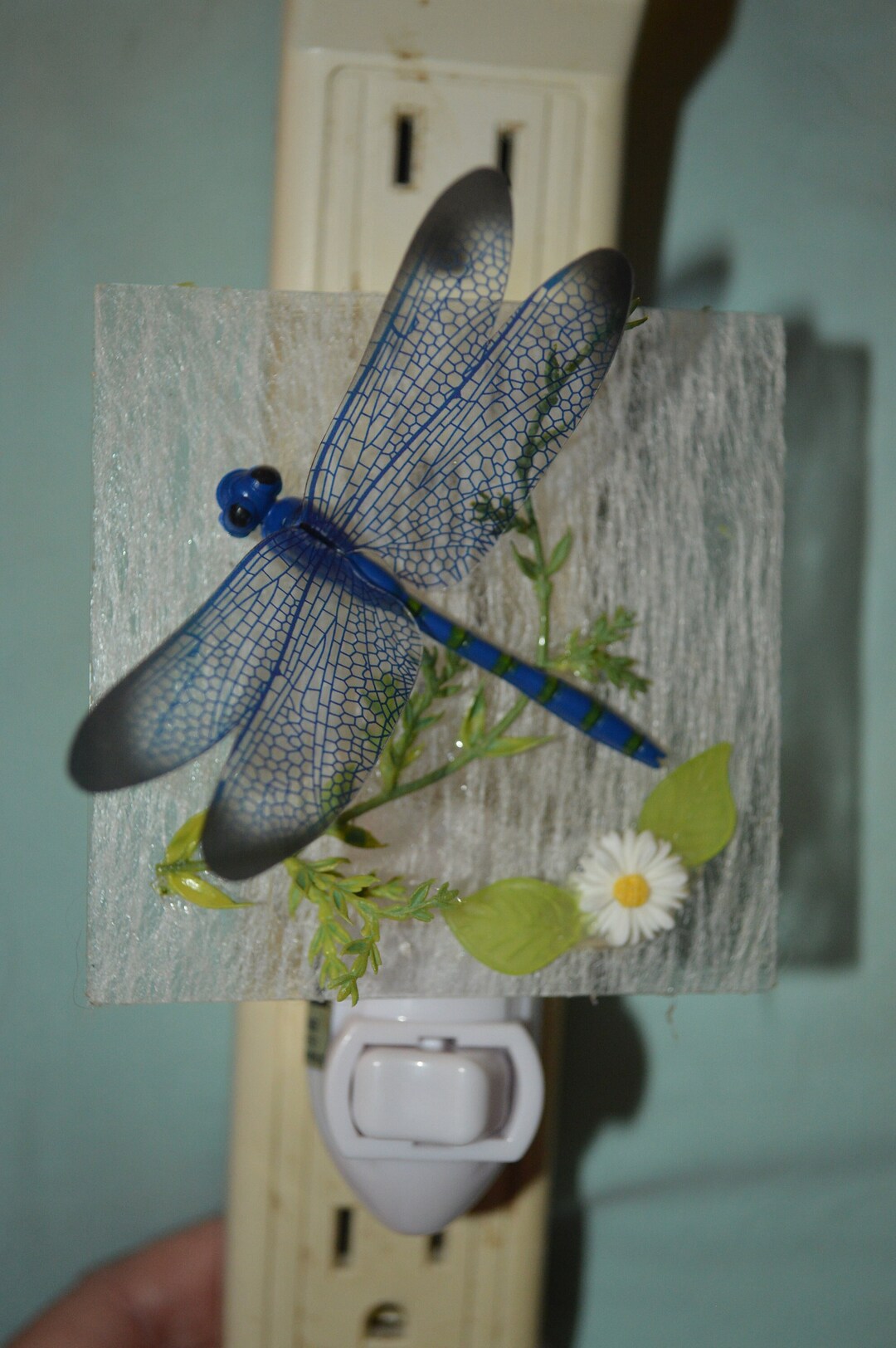 ETSY BEST SELLER NL90 3D Flying Blue Dragonfly Night Light Nightlight ...