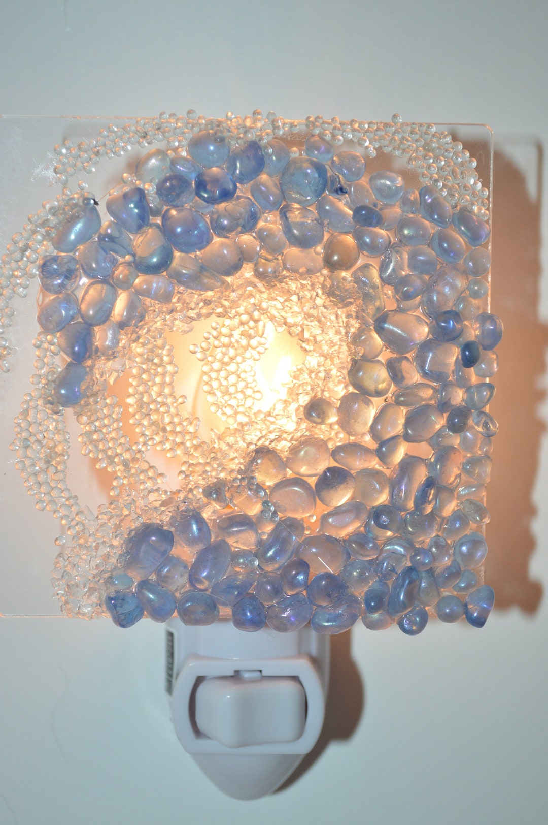 ETSY BEST SELLER NL109 Coastal Blue Ocean Wave Mosiac Seaglass Sea ...
