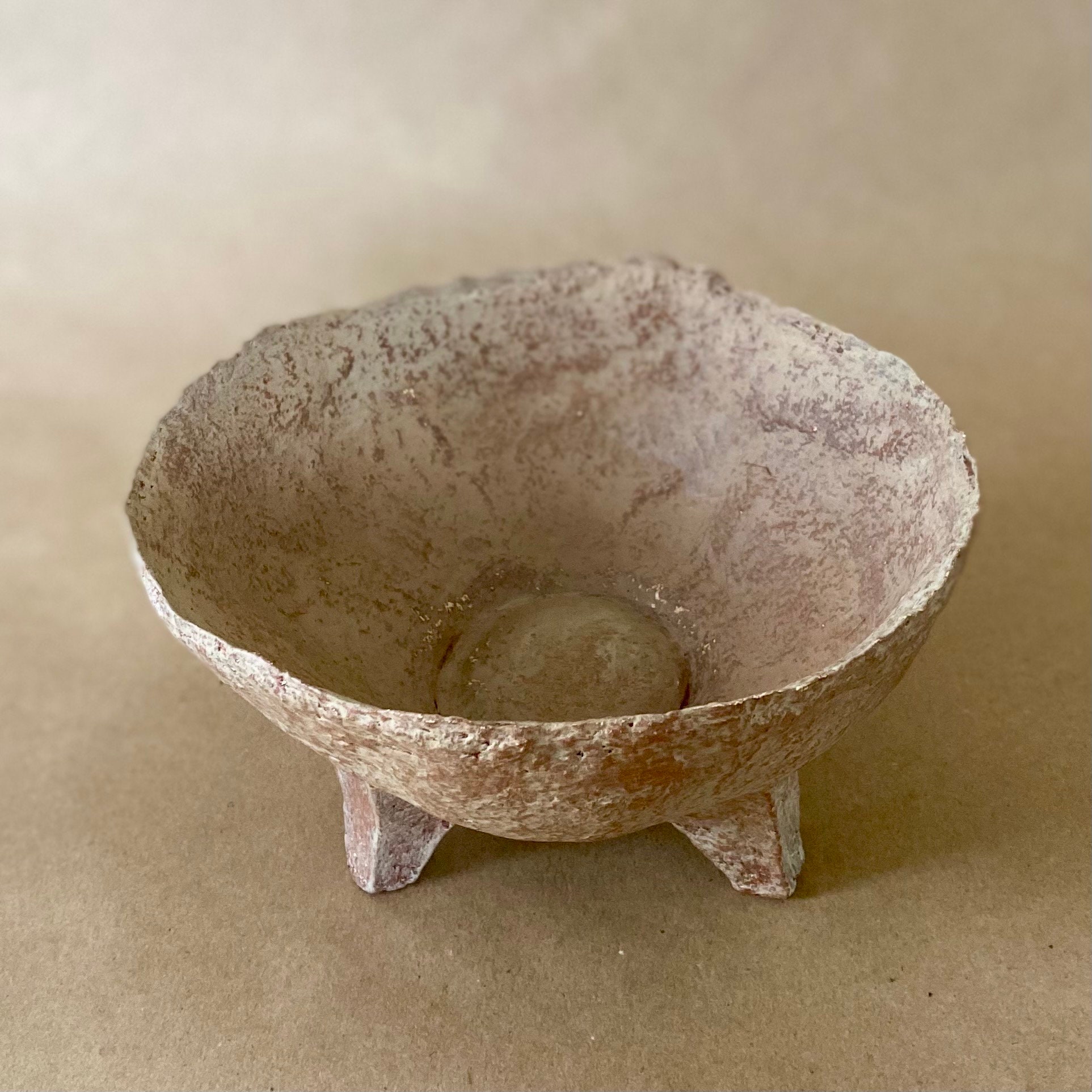 Penelope Paper Pulp Paper Mache Footed Bowl - Etsy