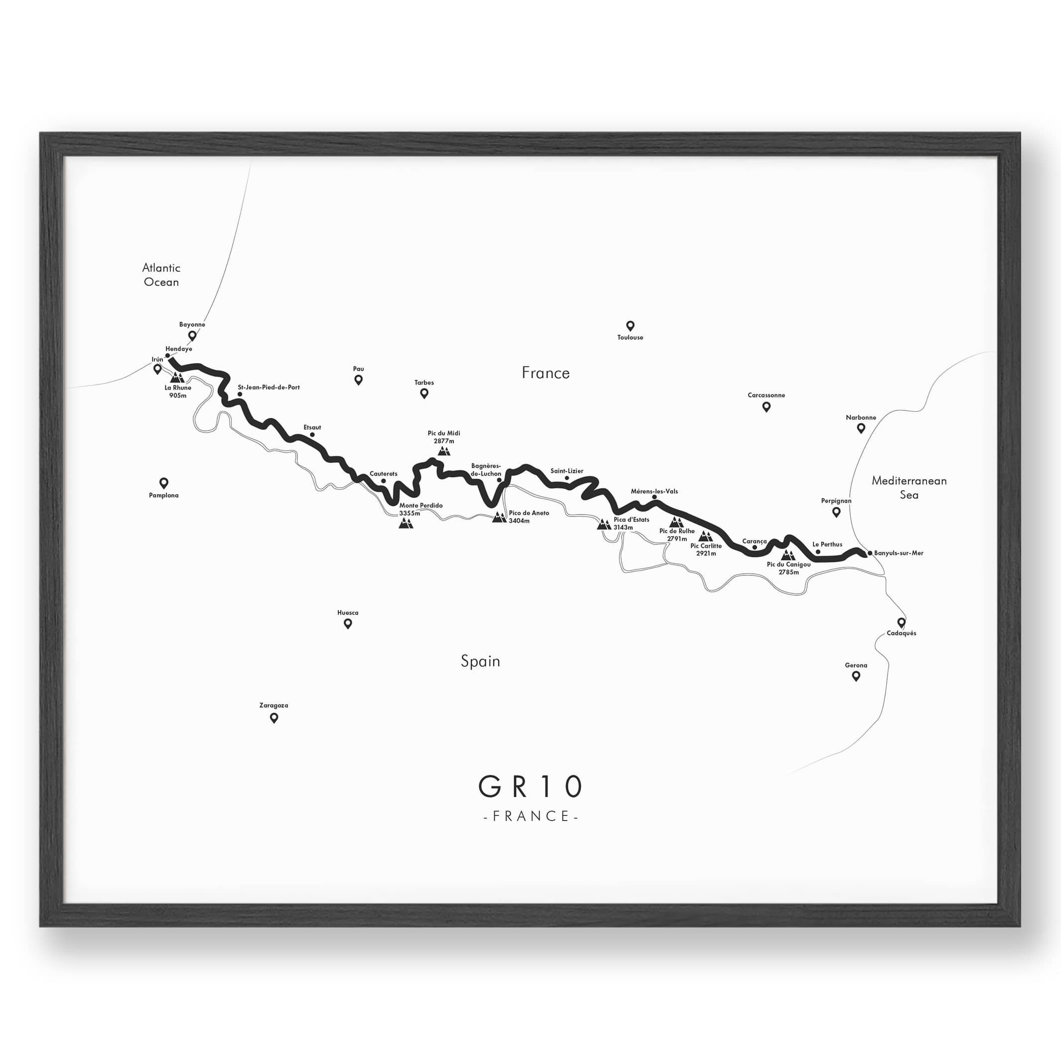 GR10 Map GR10 Trail Map GR10 Pyrenees Trail Pyrenees - Etsy