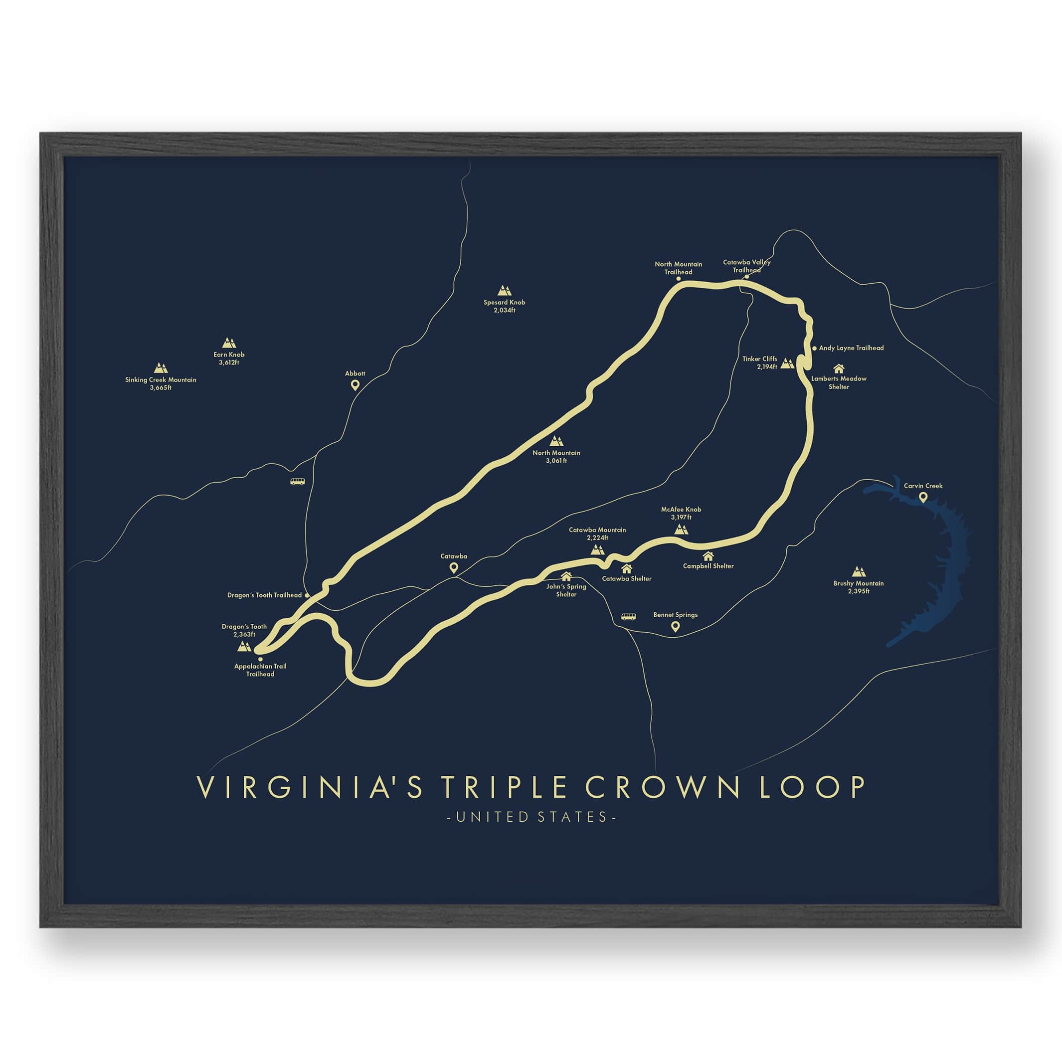 Virginia's Triple Crown Loop Trail Map | Virginia's Triple Crown Loop ...