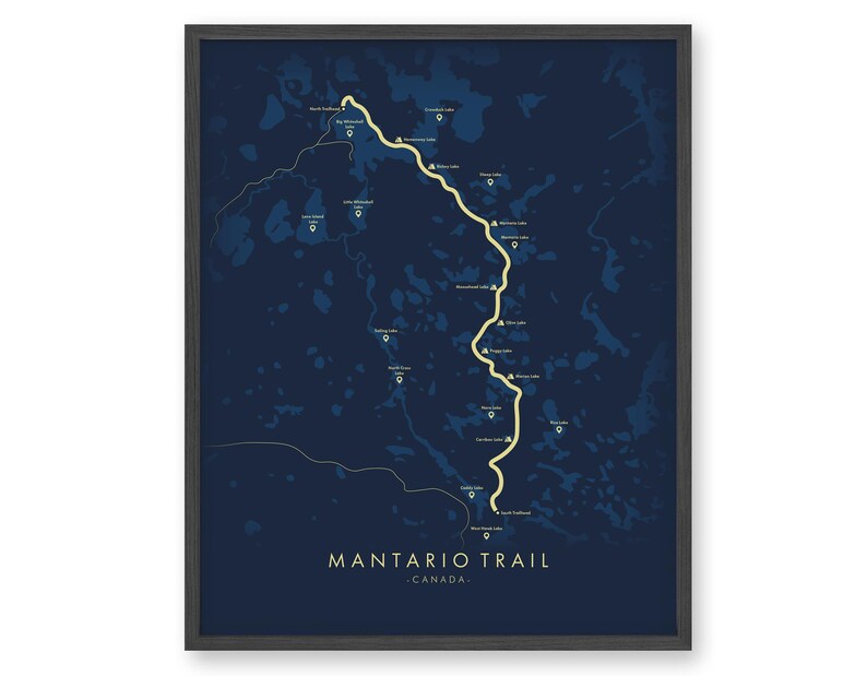 Mantario Trail Map Mantario Hiking Trail Map Whiteshell - Etsy Canada