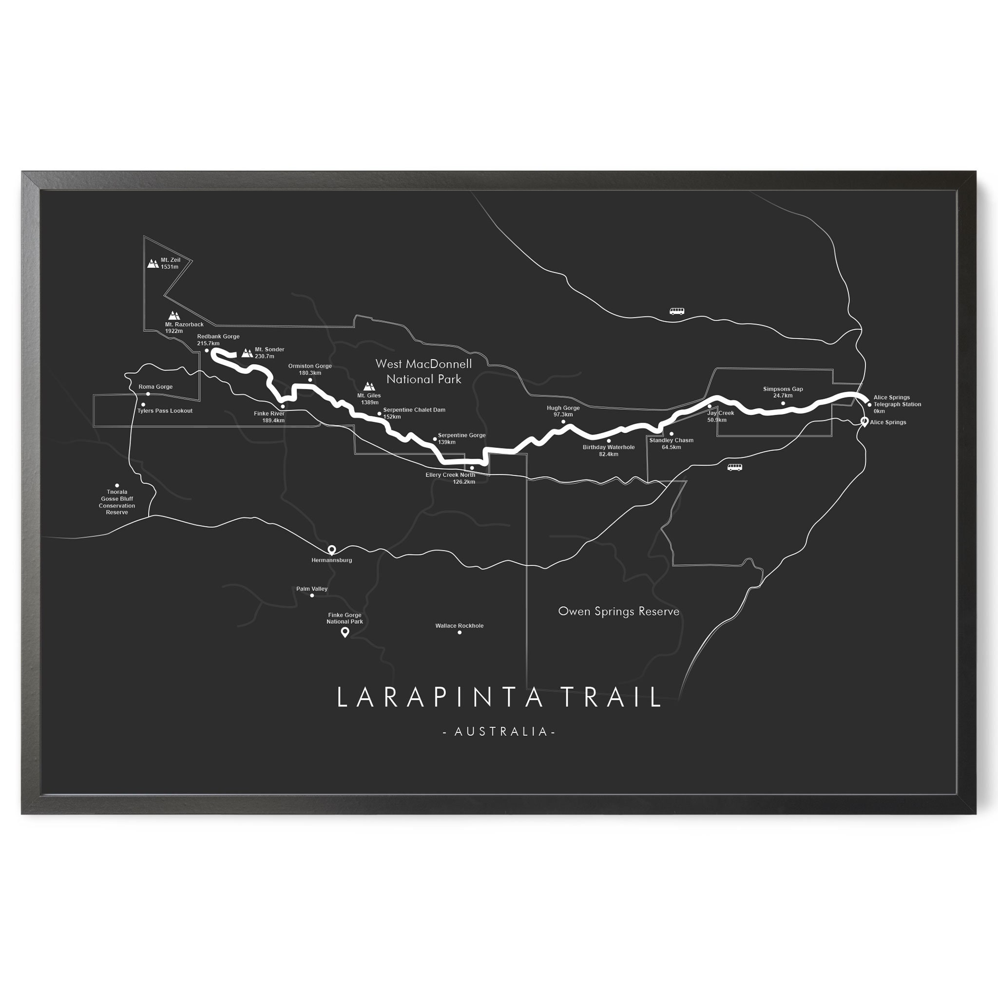 Larapinta Trail Map Larapinta Trail Poster Australia | Etsy