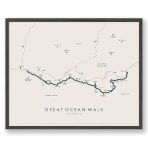 Great Ocean Walk Poster | the Great Ocean Walk Map | Australia Hiking ...