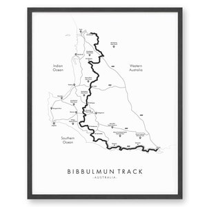 Bibbulmun Track Map | Bibbulmun Hiking Poster | Australia Hiking Poster ...
