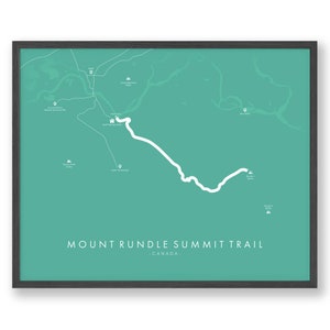 Mount Rundle Summit Trail Map | Mount Rundle Summit Trail Poster ...