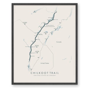 Chilkoot Trail Map | Chilkoottrail Poster | Hiking USA & Canada | Trail ...