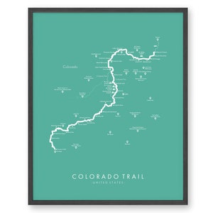 Colorado Trail Poster - East Collegiate | the Colorado Trail Map - East ...