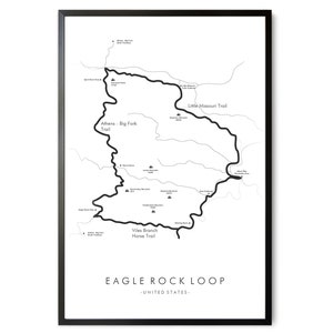 Eagle Rock Loop Trail Map Eagle Rock Loop Poster Ouachita | Etsy