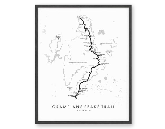 Grampians Peaks Trail Poster Grampians Peaks Trail Map - Etsy Australia