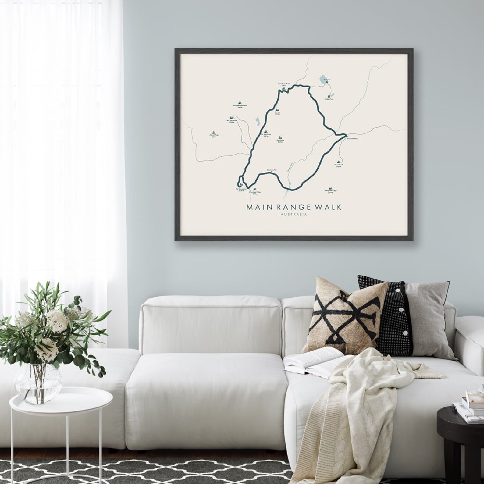 Main Range Walk Map Main Range Walk Poster Kosciuszko - Etsy