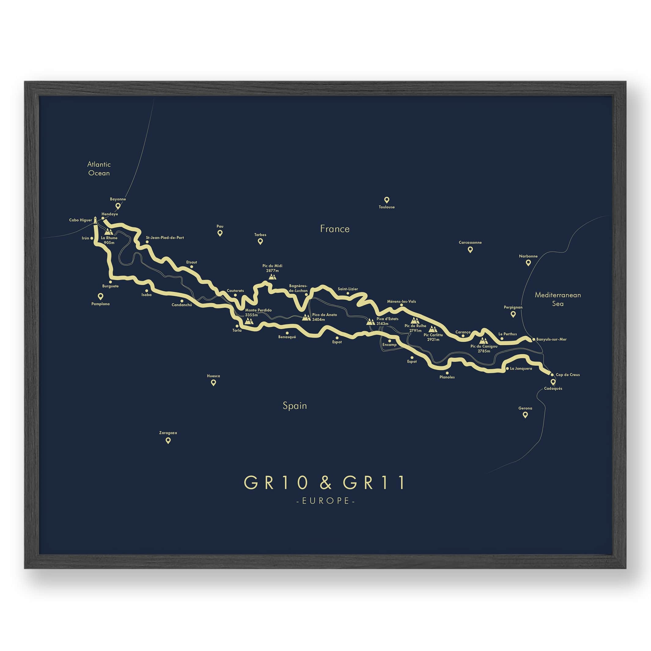 GR10 and GR11 Map GR10 and GR 11 Trail Map GR10 and GR 11 - Etsy